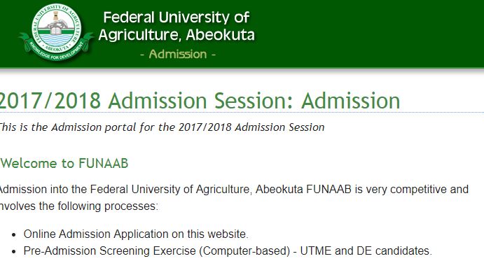 Apply for FUNAAB Part-Time Degree Programmes 2017/18 Session