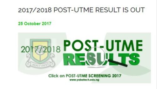Yabatech Post UTME Result 2019/20 is Out - Check Here